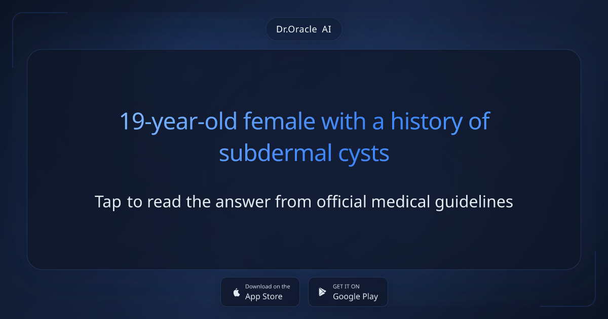 19-year-old female with a history of subdermal cysts