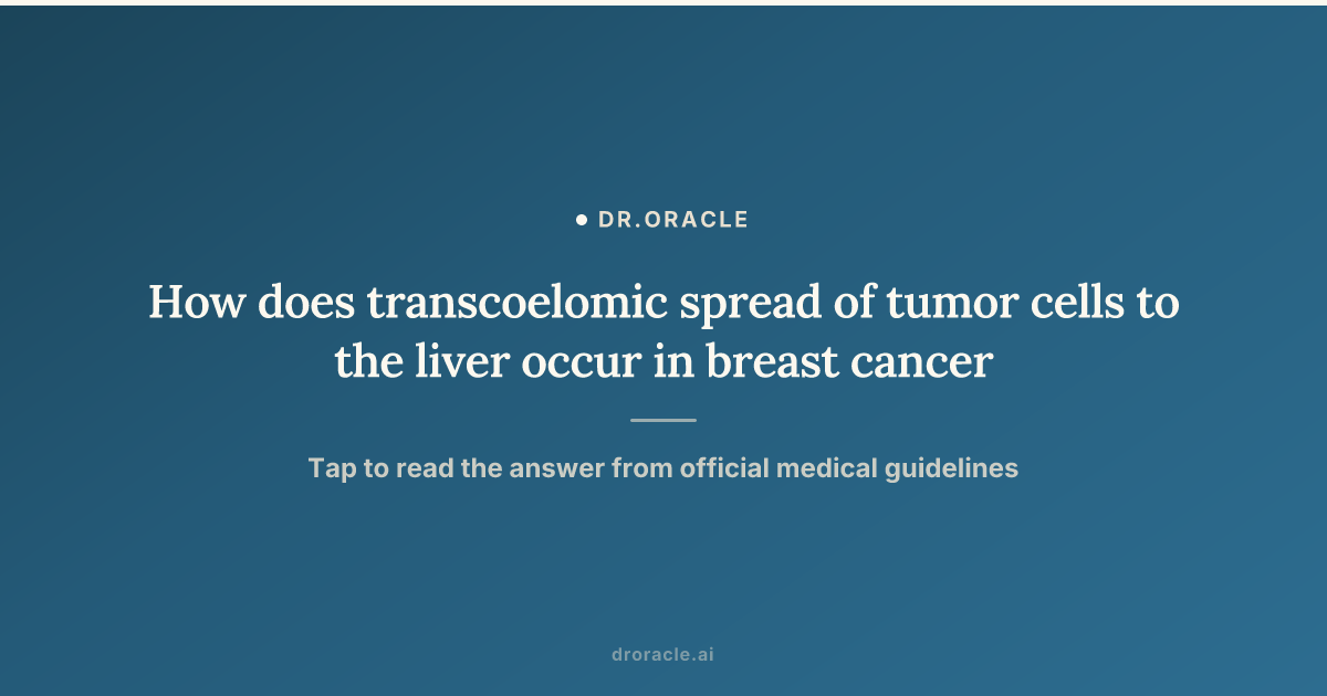 How does transcoelomic spread of tumor cells to the liver occur in ...