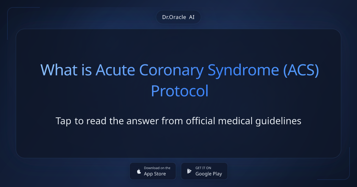 What is Acute Coronary Syndrome (ACS) Protocol