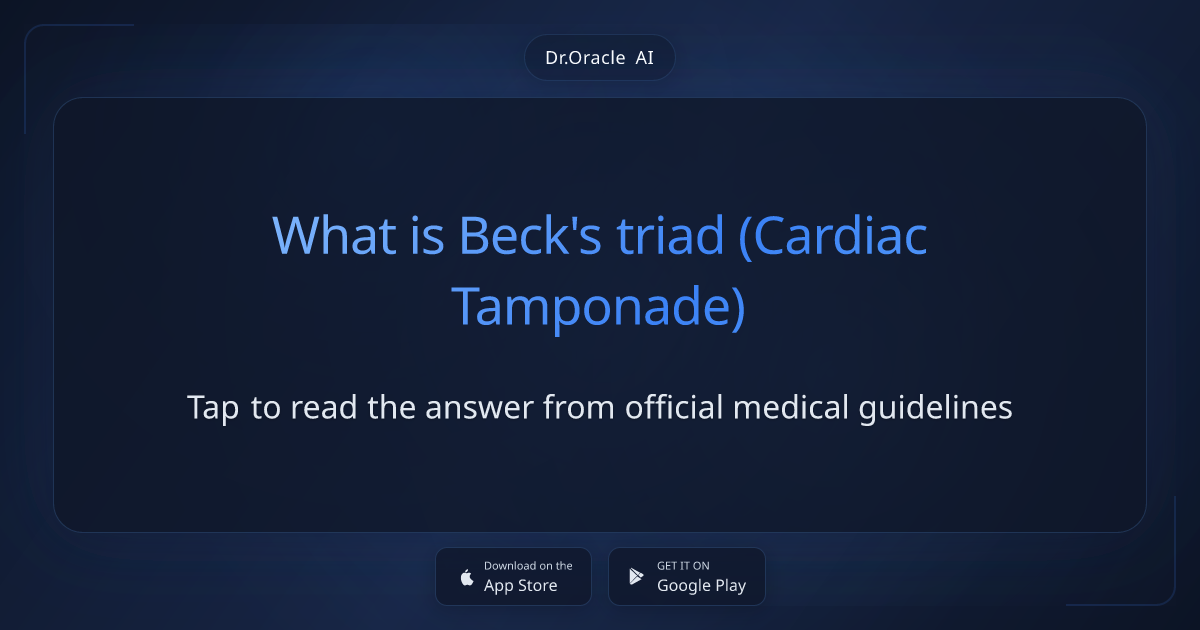 What is Beck's triad (Cardiac Tamponade)