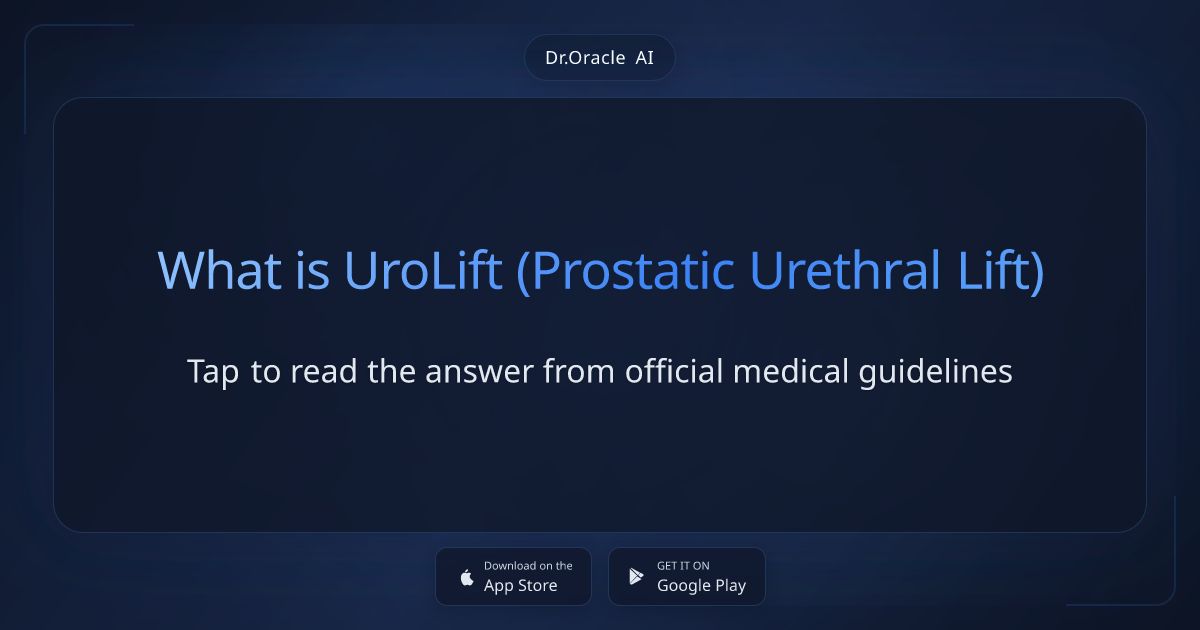 What is UroLift (Prostatic Urethral Lift)