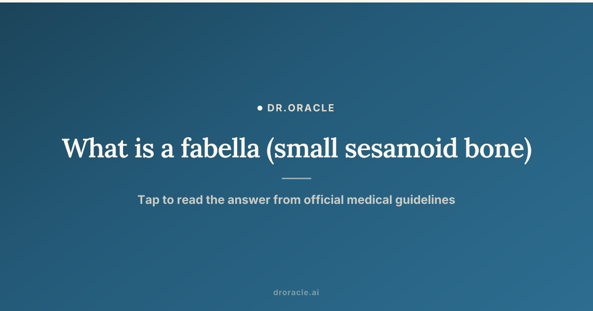 What is a fabella (small sesamoid bone)