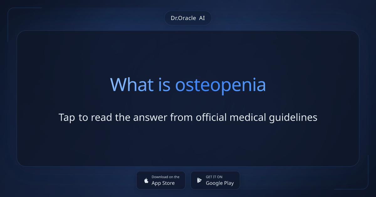 What is osteopenia
