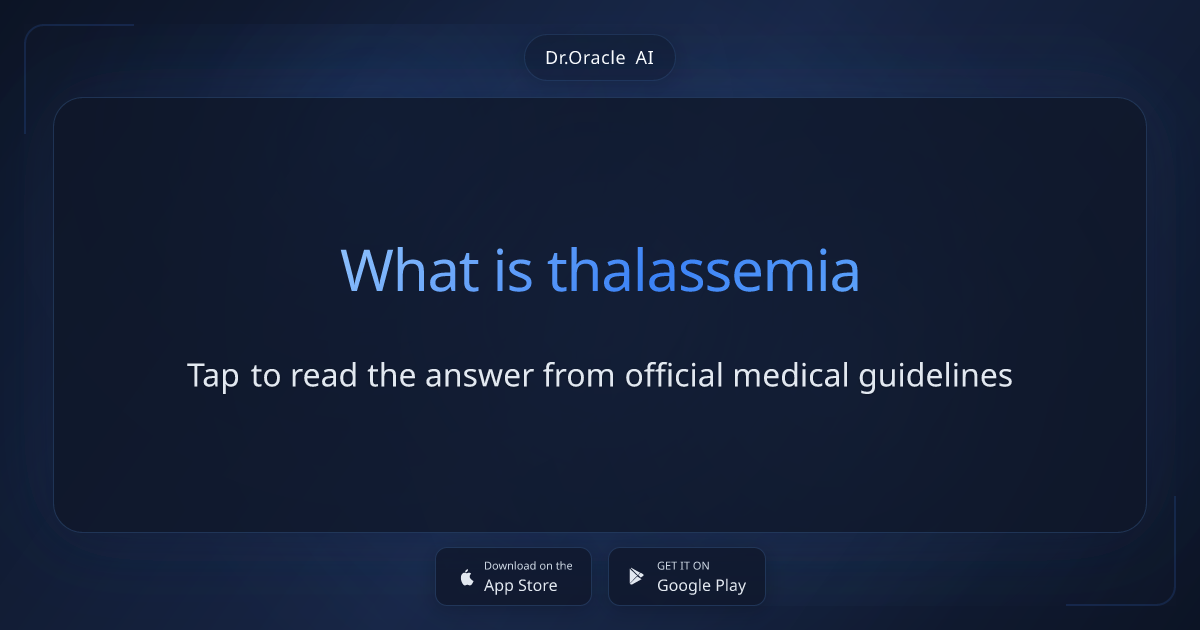What is thalassemia