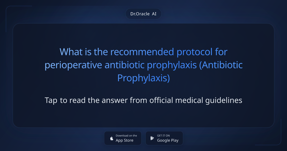 What is the recommended protocol for perioperative antibiotic ...