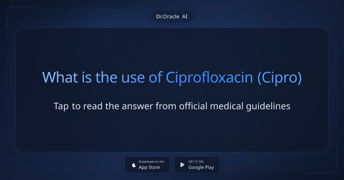 What is the use of Ciprofloxacin (Cipro)